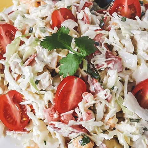 Crazy Chicken Cabbage Salad | THM S, Low Carb - Oh Sweet Mercy