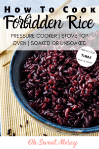 How To Cook Black Rice (Forbidden Rice) - Pressure Cooker, Stove Top ...
