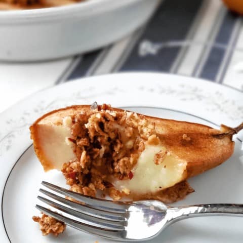 Spiced Stuffed Baked Pears |THM E, Low Fat - Oh Sweet Mercy