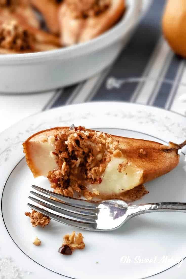 Spiced Stuffed Baked Pears |THM E, Low Fat - Oh Sweet Mercy