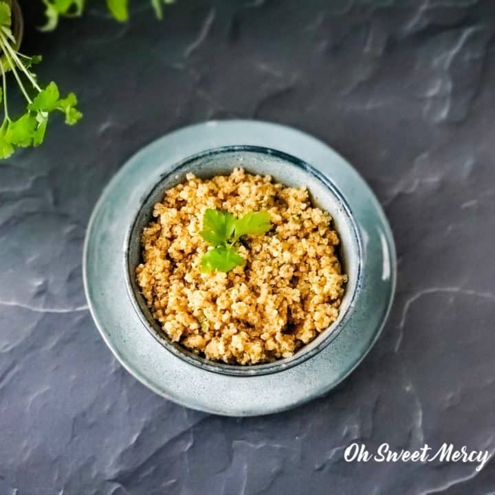 Easy Herbed Quinoa or Rice | THM E, Low Fat - Oh Sweet Mercy