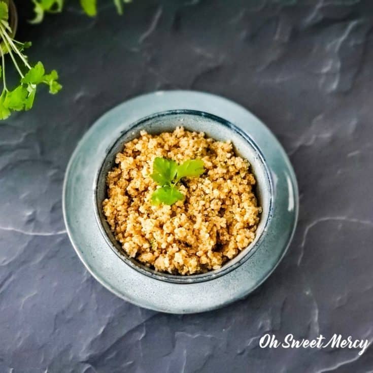 Easy Herbed Quinoa or Rice | THM E, Low Fat - Oh Sweet Mercy