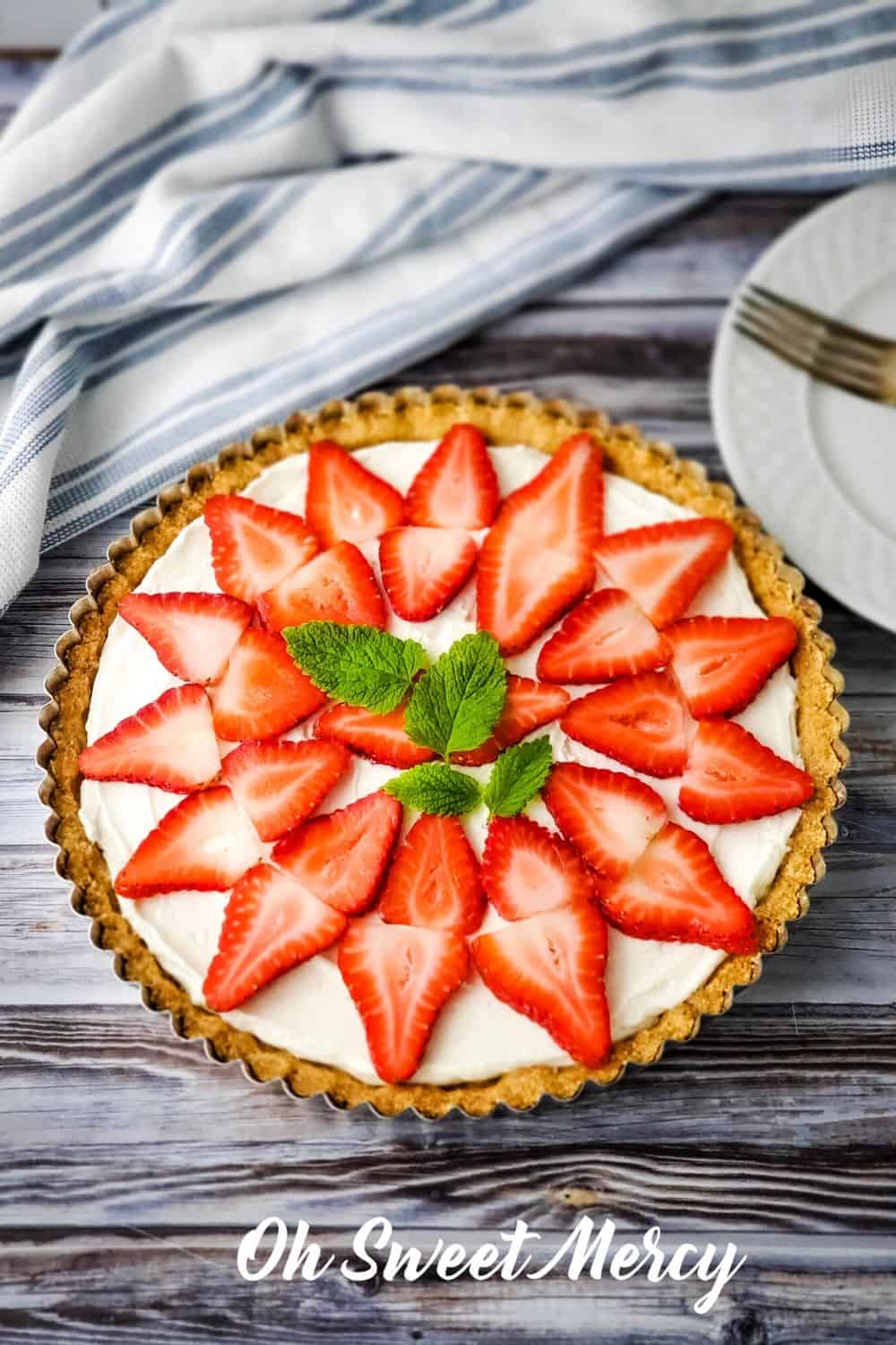 Strawberry Mascarpone Tart | Low Carb, THM S - Oh Sweet Mercy