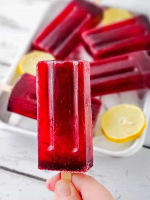 Sugar-Free Lemon Hibiscus Popsicles THM FP Recipe - Oh Sweet Mercy