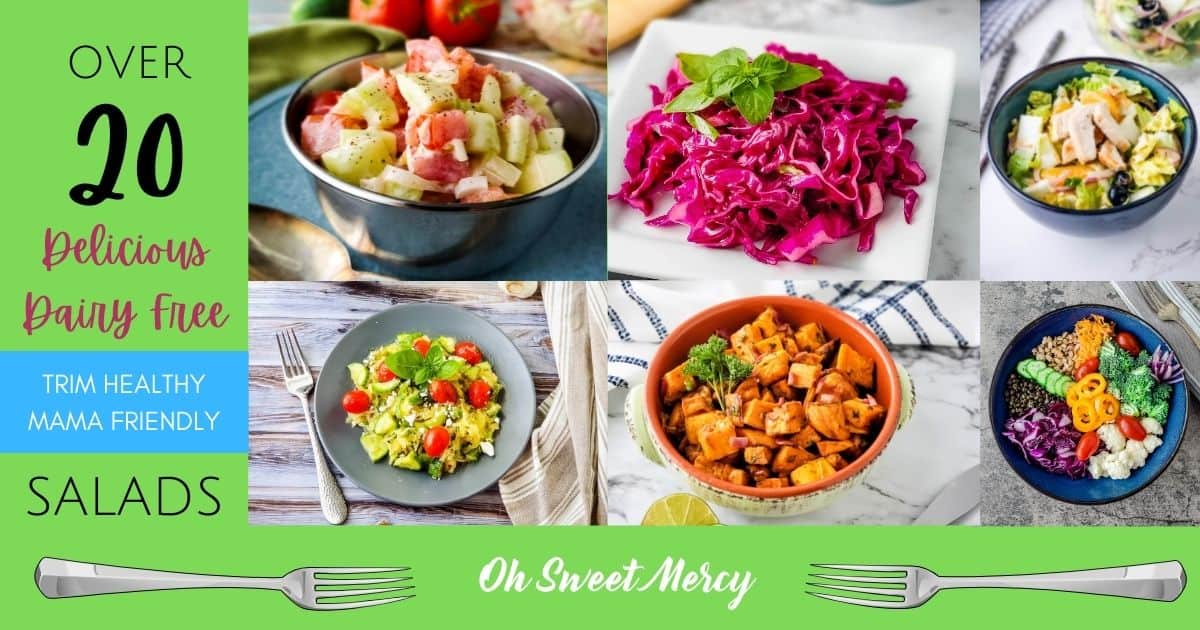 20+ Delicious Dairy Free Salads - THM Friendly, too! - Oh Sweet Mercy